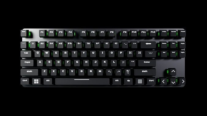 KeyboardDark Project One KD87A Mech 3D model | CGTrader