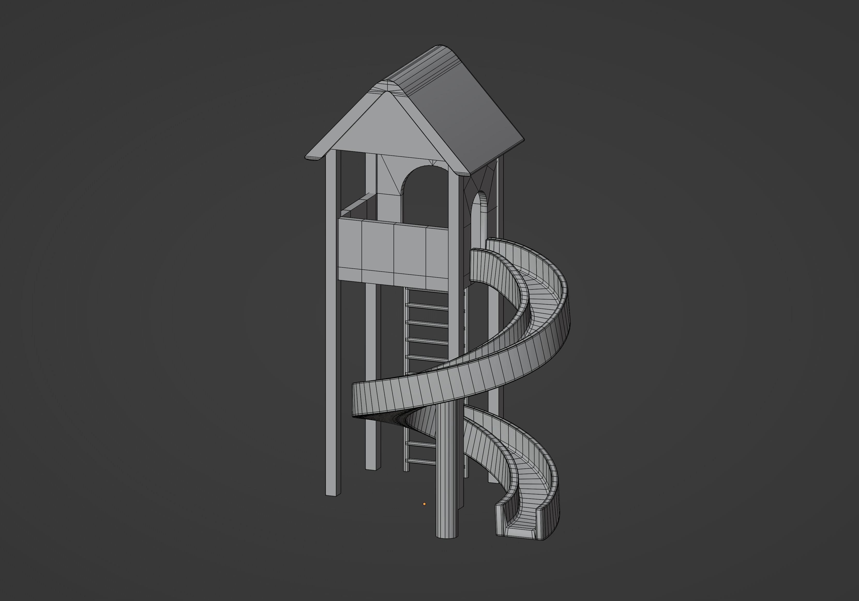 3D model Playground Slide House VR / AR / low-poly | CGTrader