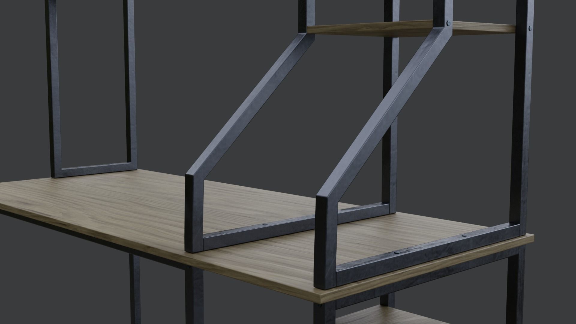 3D model computer desk and shelf VR / AR / low-poly | CGTrader