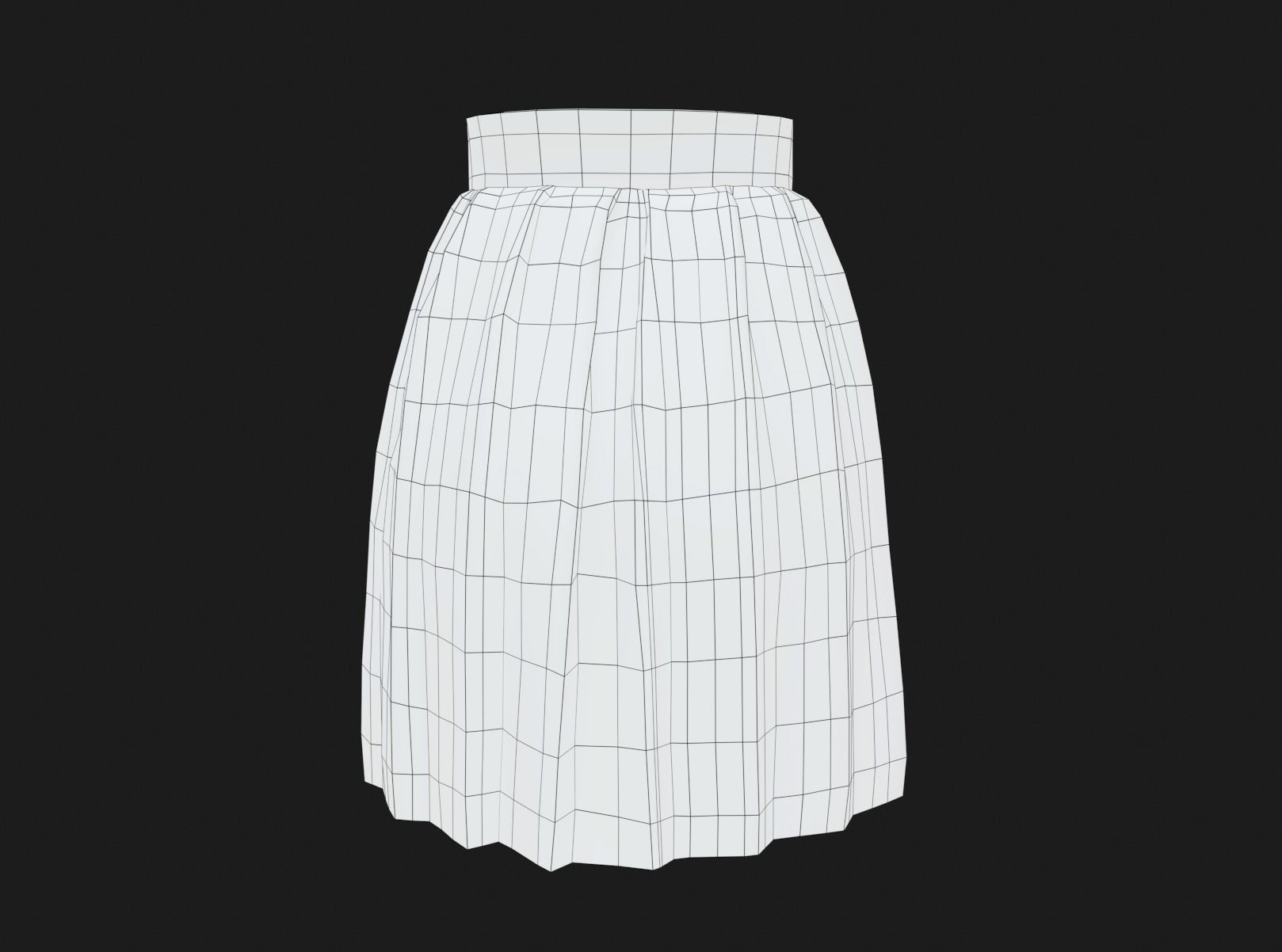 3D model White Knife Pleated Skirt VR / AR / low-poly | CGTrader