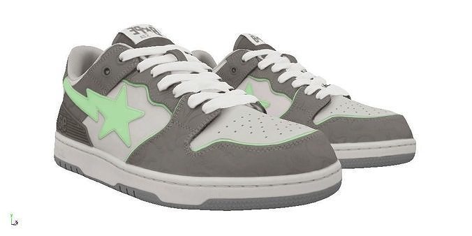 Bape SK8 STA fashion sneaker 3D model | CGTrader
