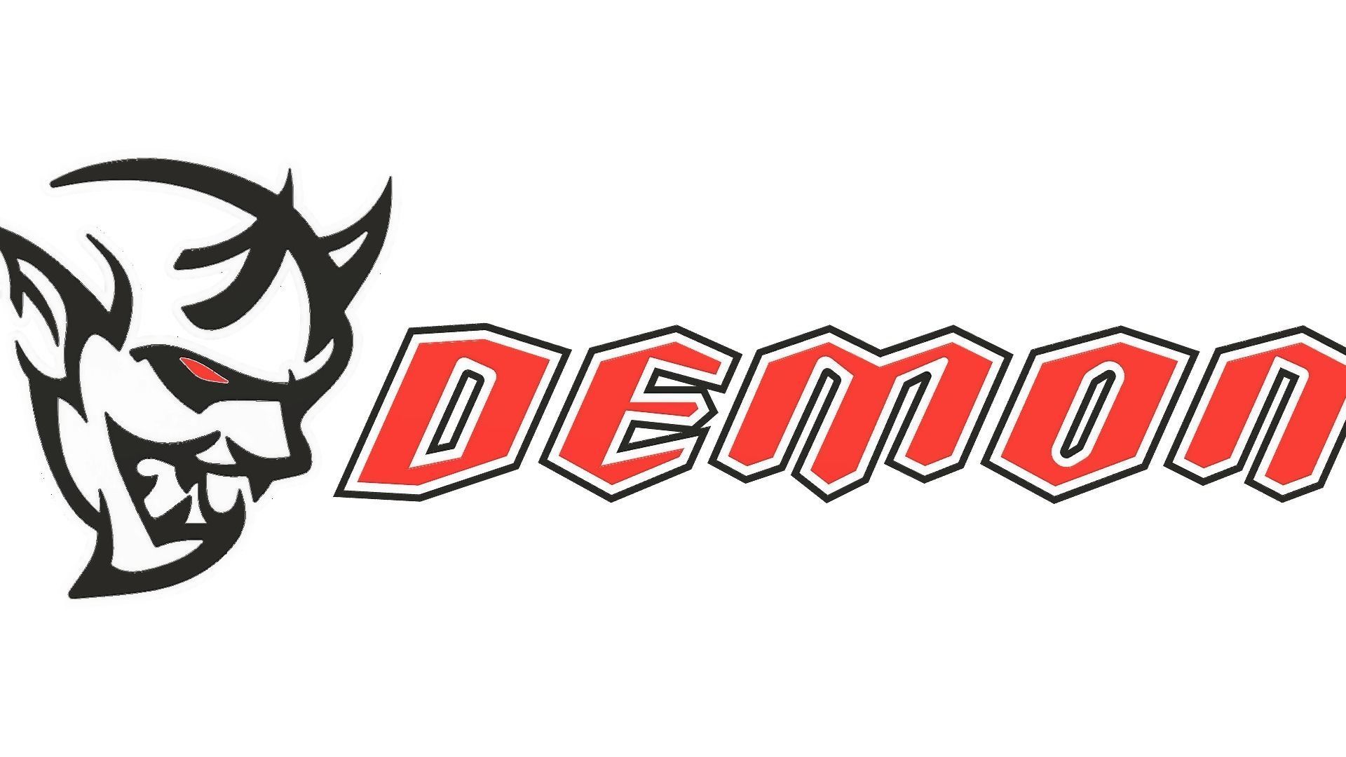 Dodge SRT Demon Big Logo for LED 3D model 3D printable | CGTrader