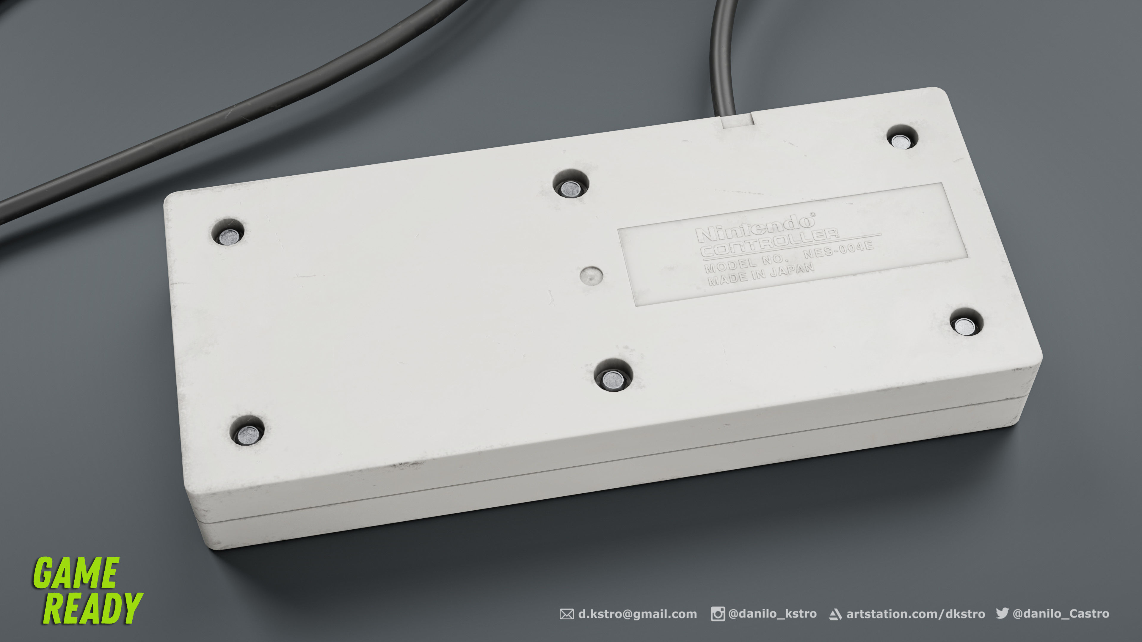 3D model NES Console control - Lowpoly - 4k Textures VR / AR / low-poly ...