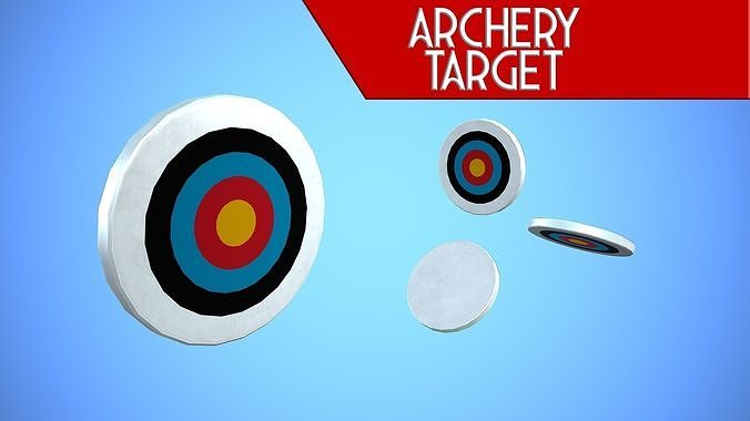 3D model ARCHERY TARGET CARTOON STYLIZED VR / AR / low-poly | CGTrader