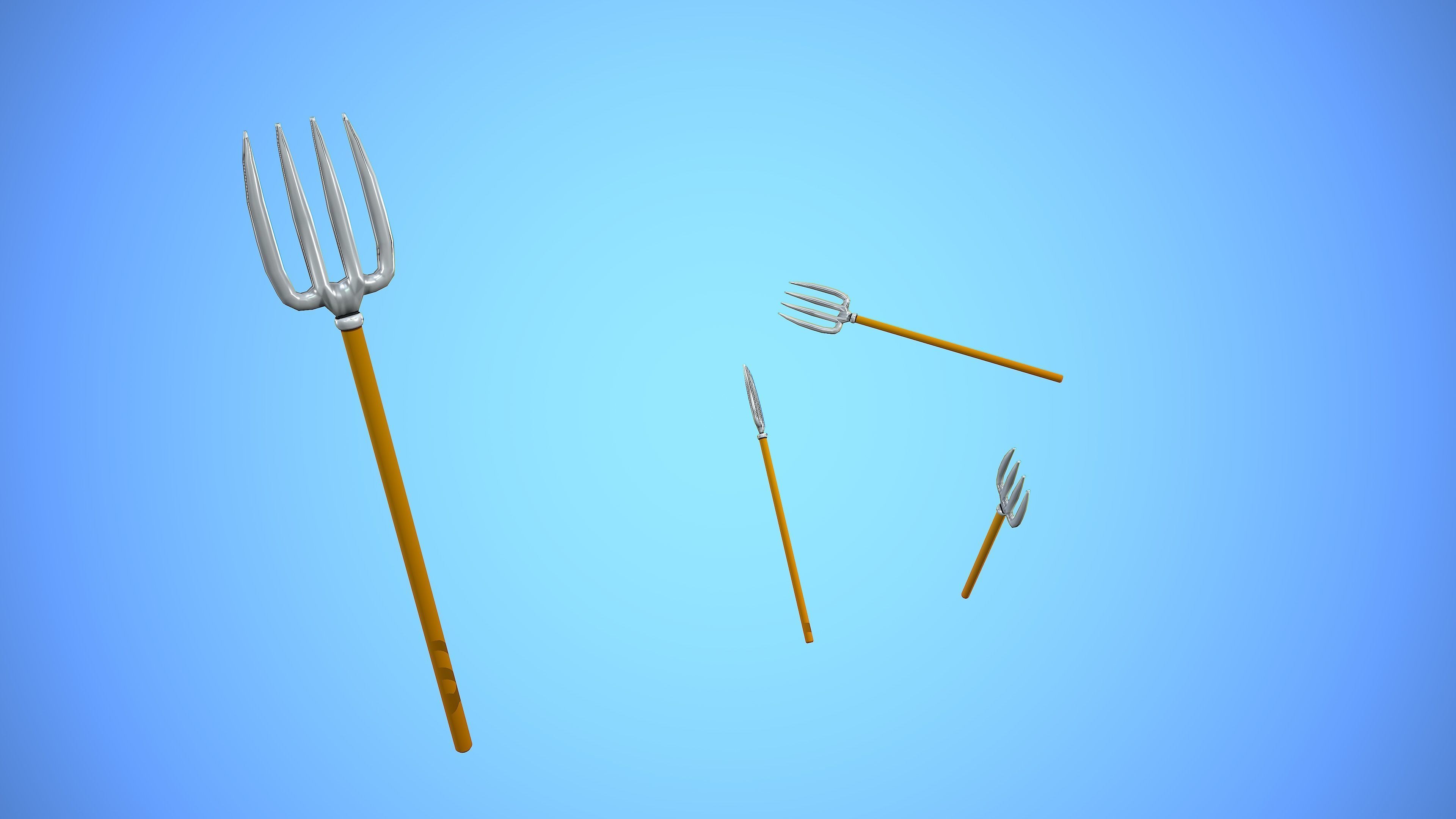 3D model PITCHFORK CARTOON STYLIZED VR / AR / low-poly | CGTrader