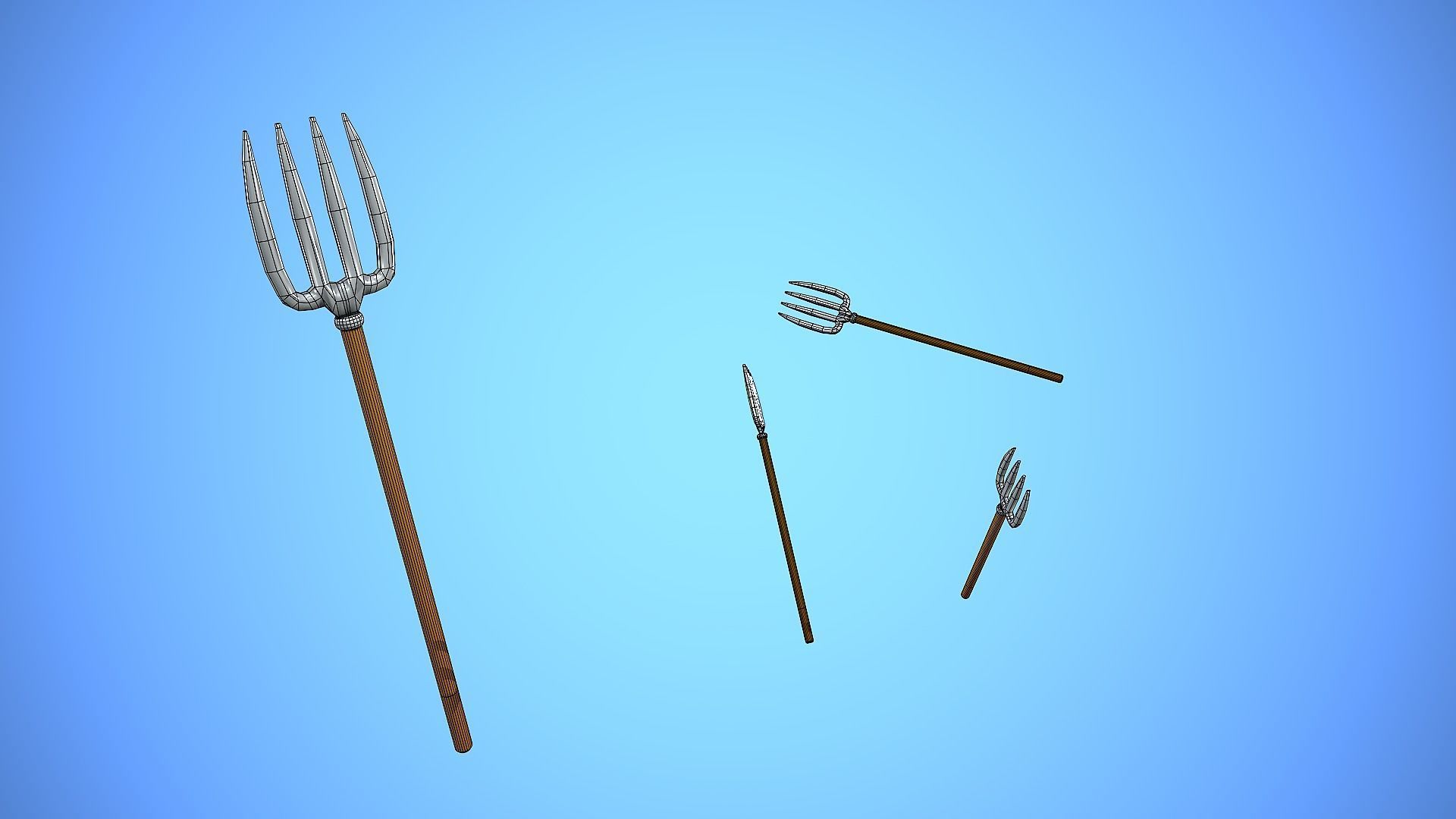 3D model PITCHFORK CARTOON STYLIZED VR / AR / low-poly | CGTrader
