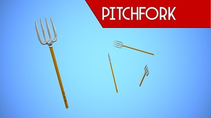 3D model PITCHFORK CARTOON STYLIZED VR / AR / low-poly | CGTrader