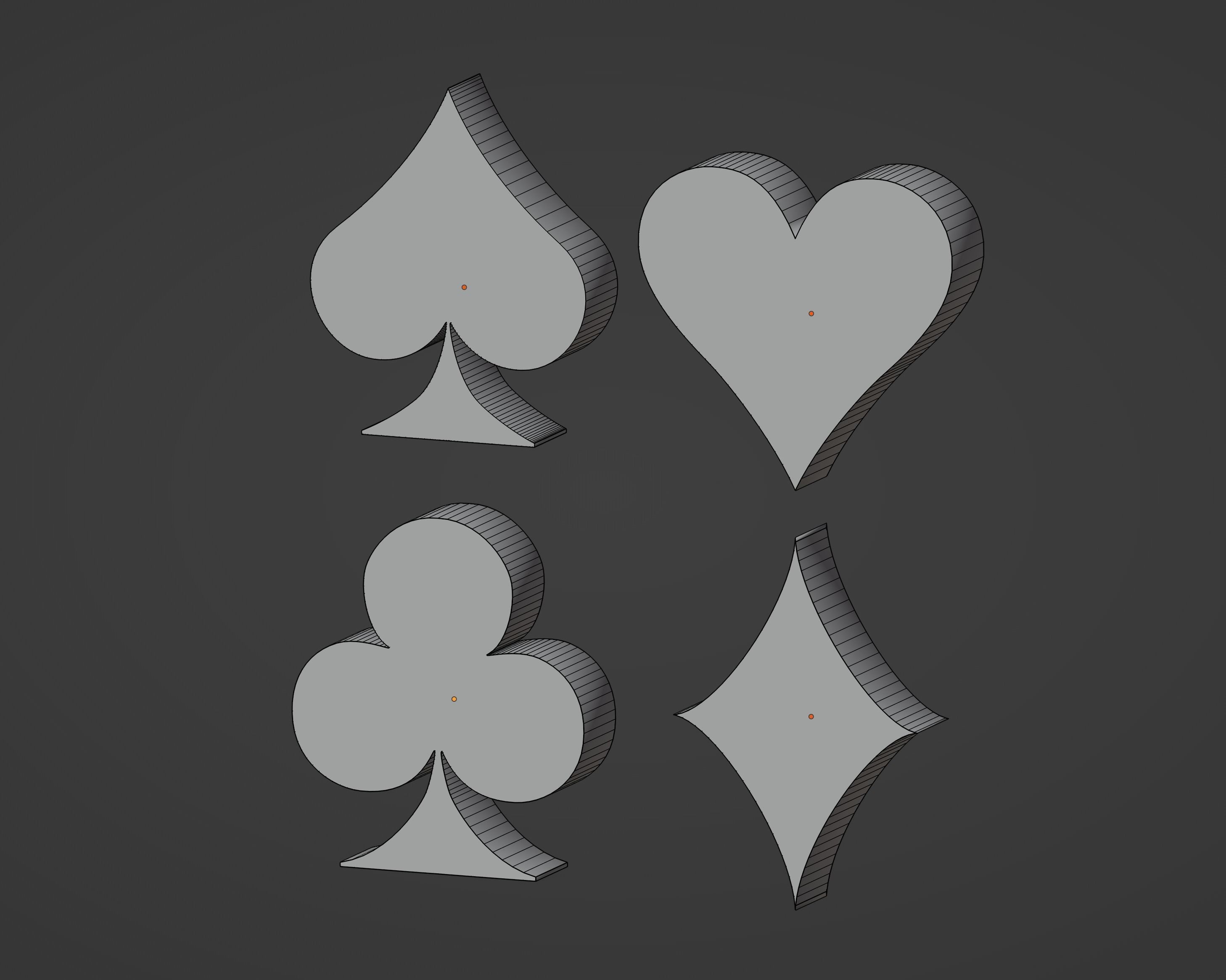 3D model Card Symbols VR / AR / low-poly | CGTrader