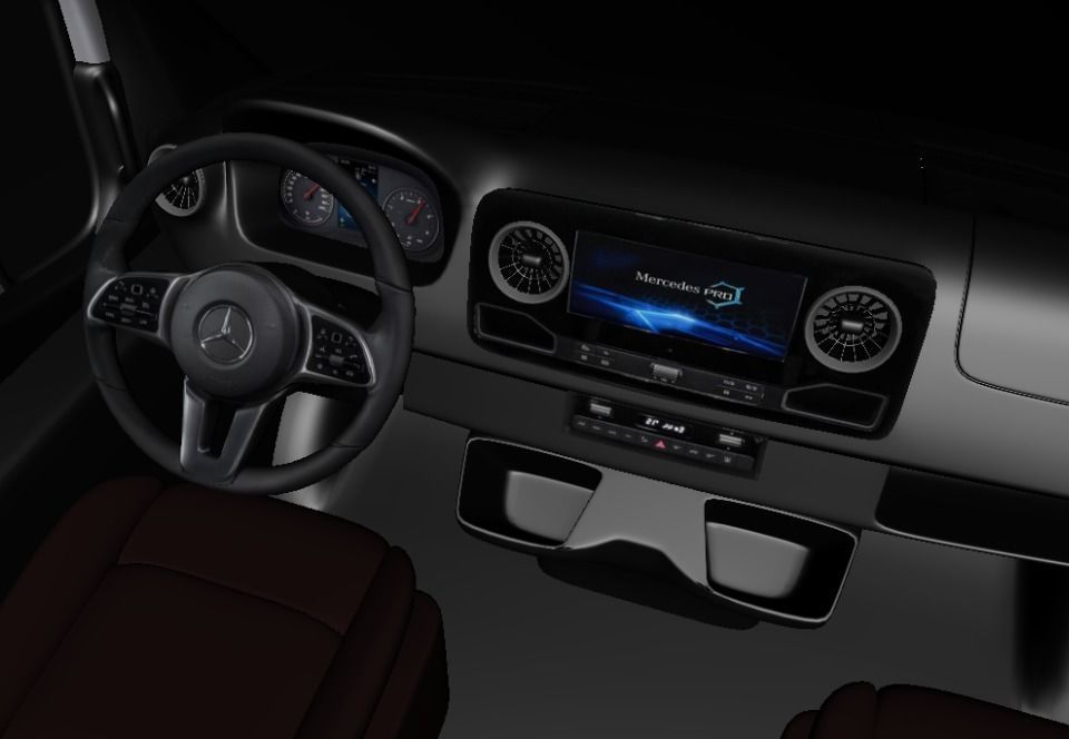 3D model 2018 Sprinter chassis and cab VR / AR / low-poly | CGTrader