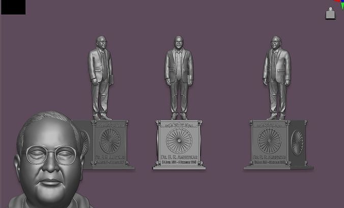 B R Ambedkar 3D model 3D printable | CGTrader