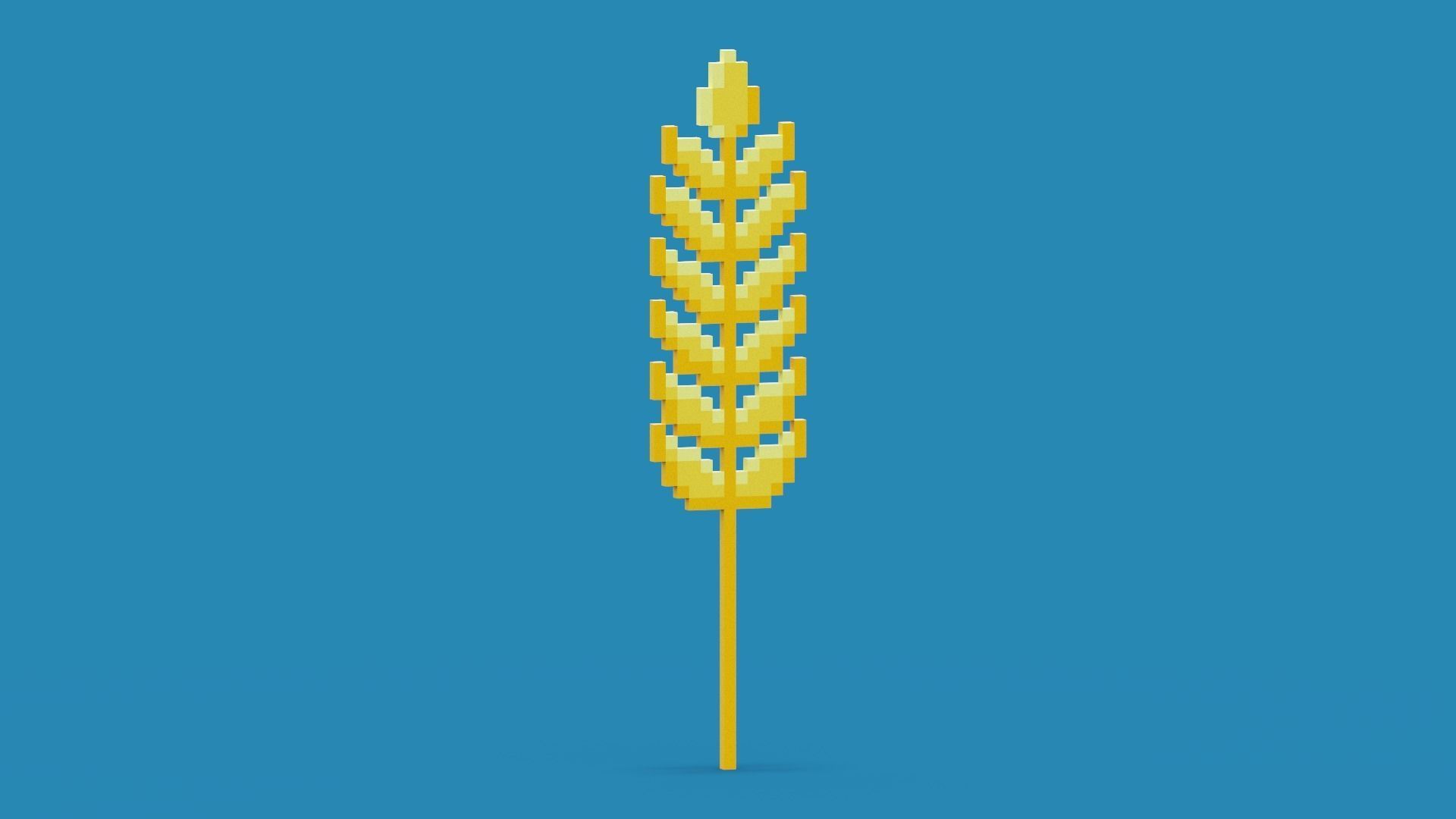 3D model Pixel Wheat VR / AR / low-poly | CGTrader