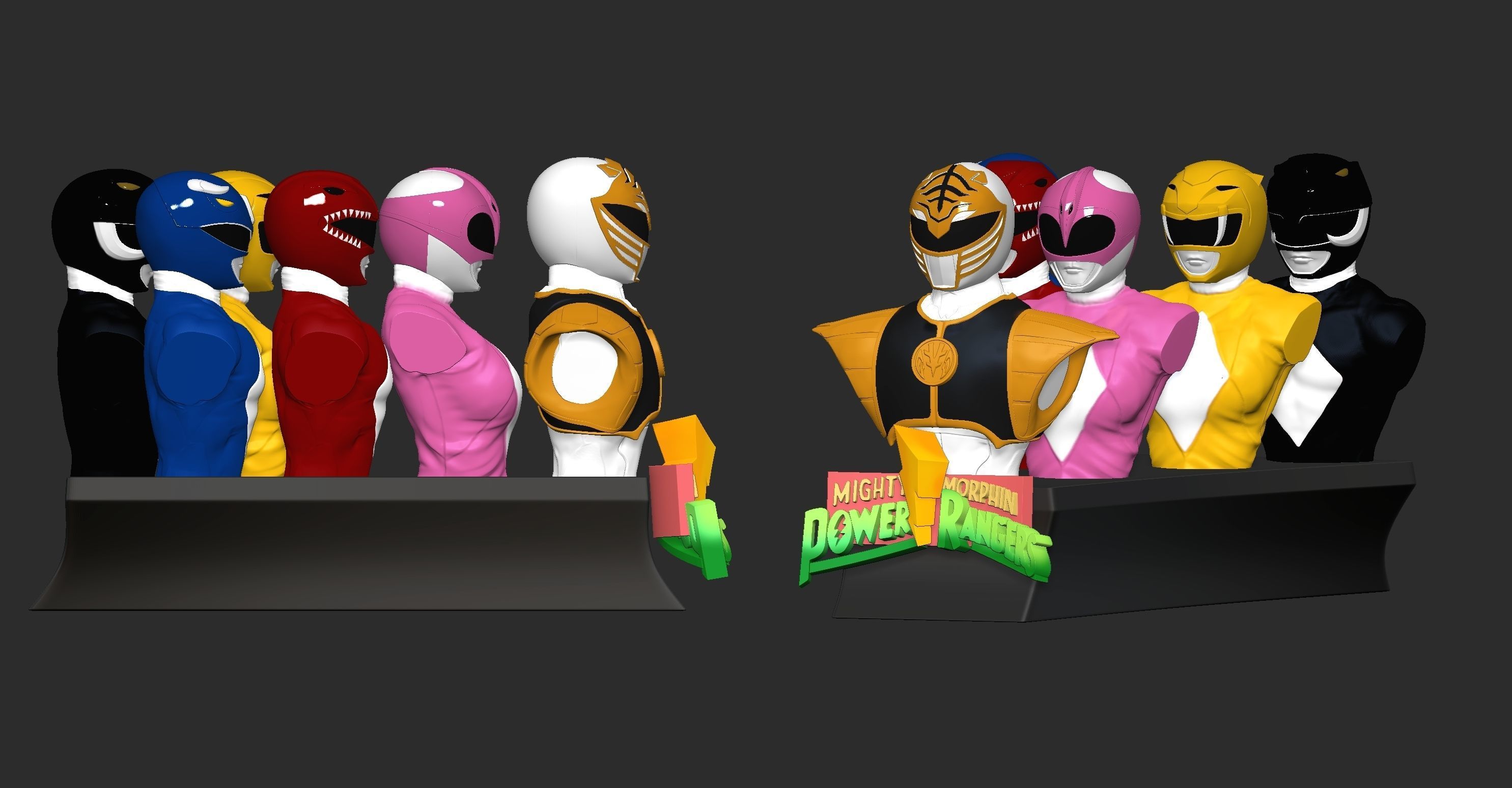 power rangers MMPR 3D model 3D printable | CGTrader