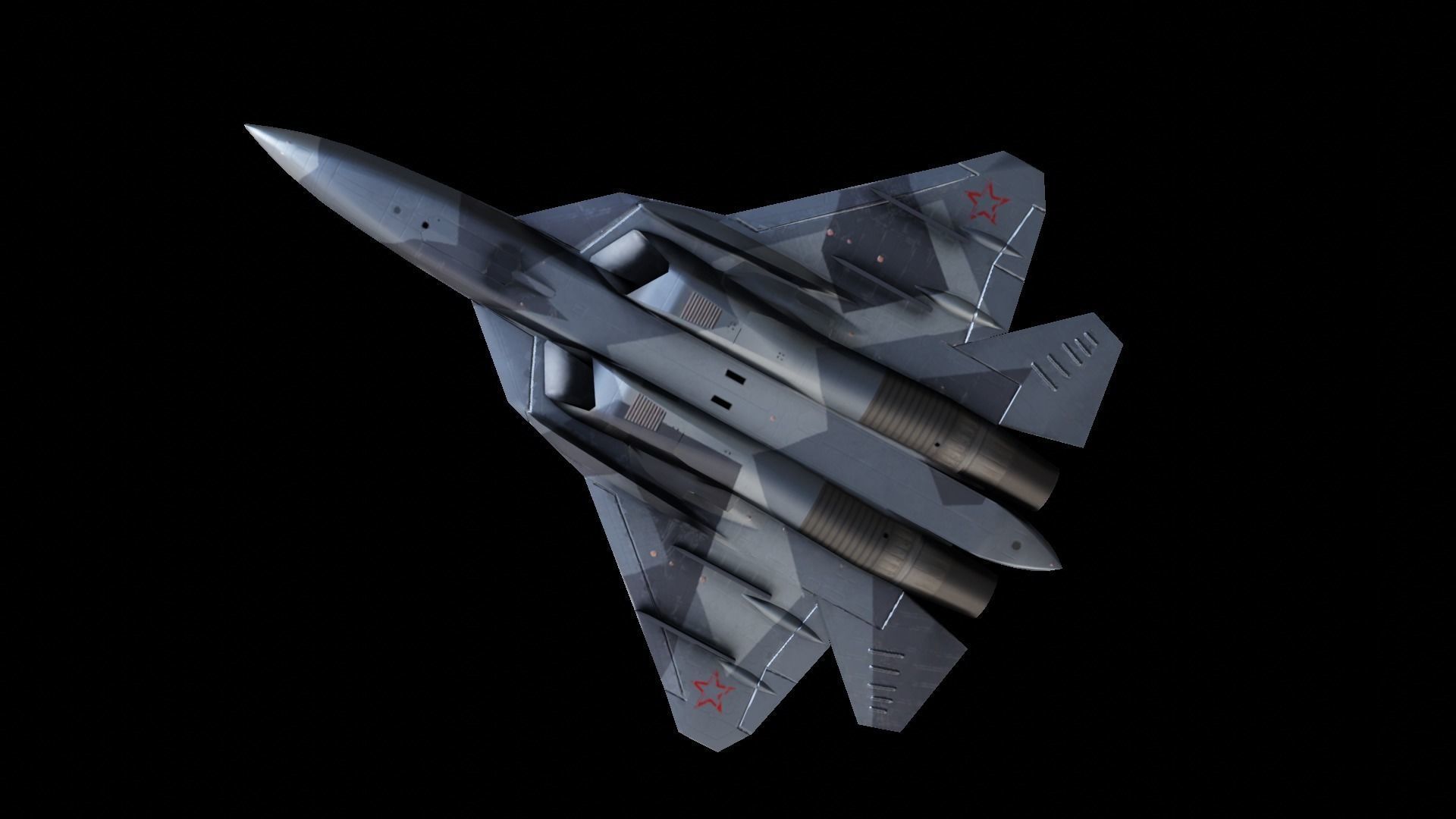 3D model SU-57 Russian Strike Fighter VR / AR / low-poly | CGTrader