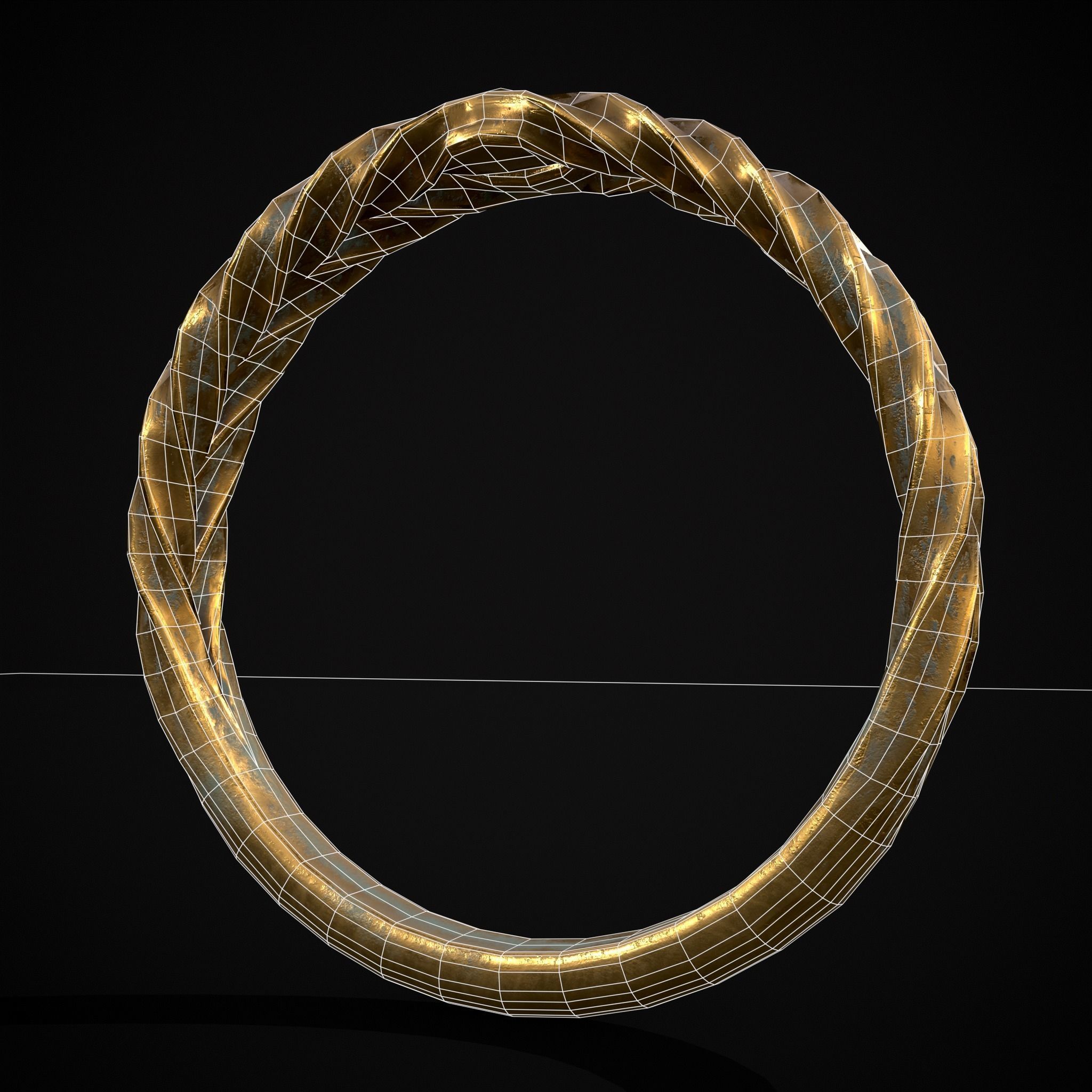 3D model Engraved Spiral Ring VR / AR / low-poly | CGTrader