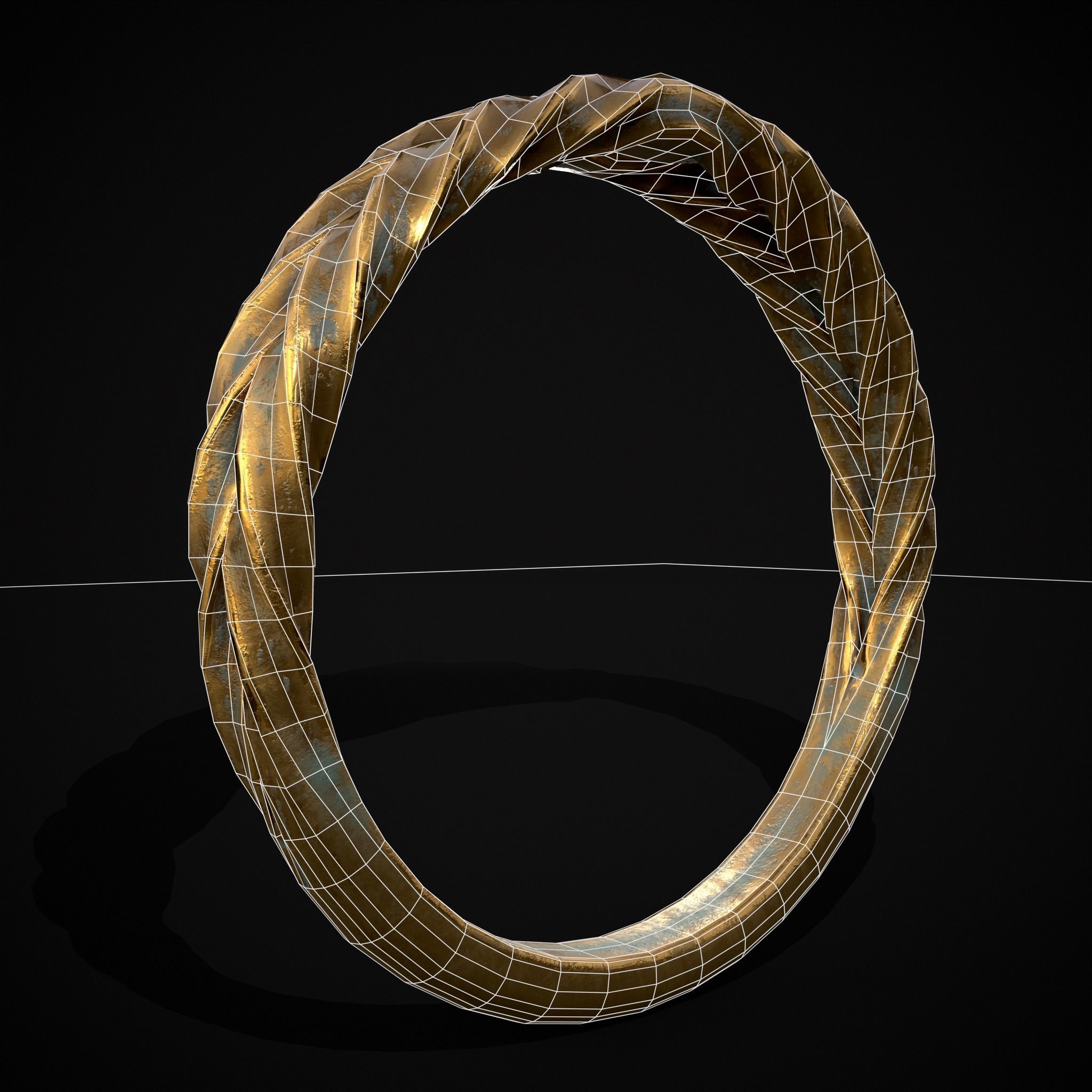 3D model Engraved Spiral Ring VR / AR / low-poly | CGTrader