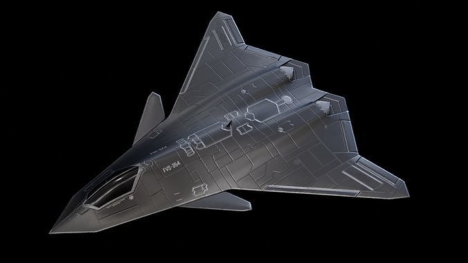 3D model FA-XX Concept US Stealth Fighter VR / AR / low-poly | CGTrader