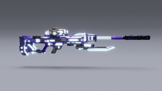 Wepon AWM 3D model rigged | CGTrader