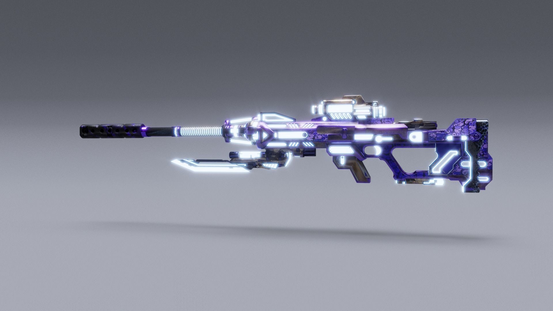 Wepon AWM 3D model rigged | CGTrader