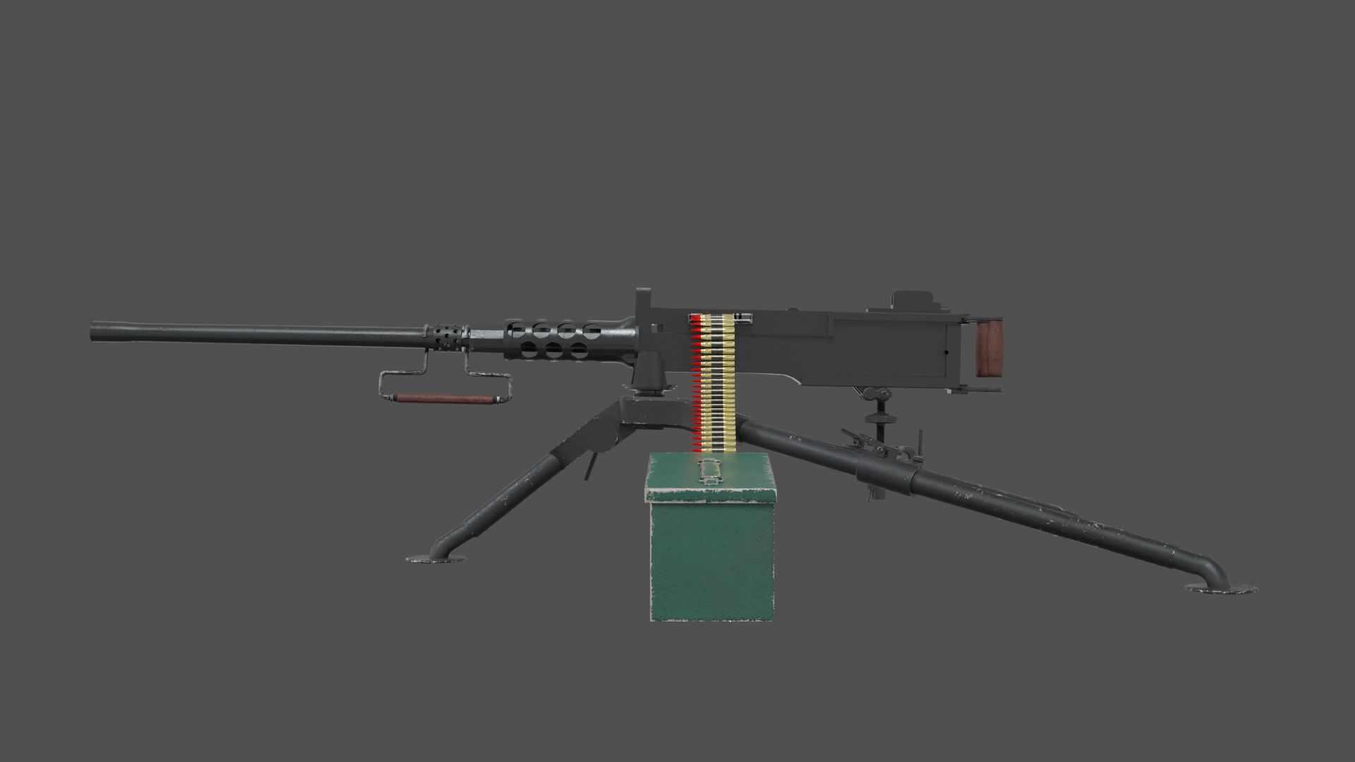 3D model browning m2 machine gun pbr VR / AR / low-poly | CGTrader