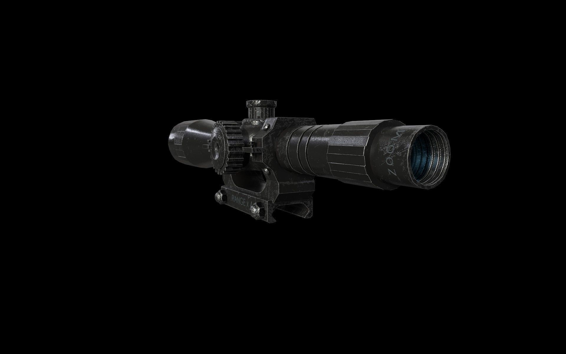 3D model Rifle Scope x4 model low-poly VR / AR / low-poly | CGTrader