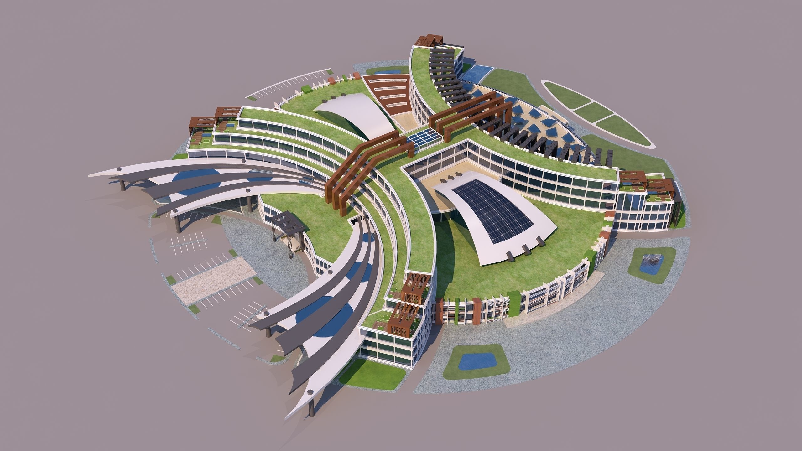 0180 - Hotel Modern Building 3D model | CGTrader