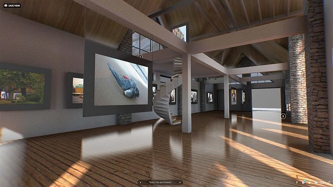 3D model VR Gallery Interior and Exterior VR / AR / low-poly | CGTrader
