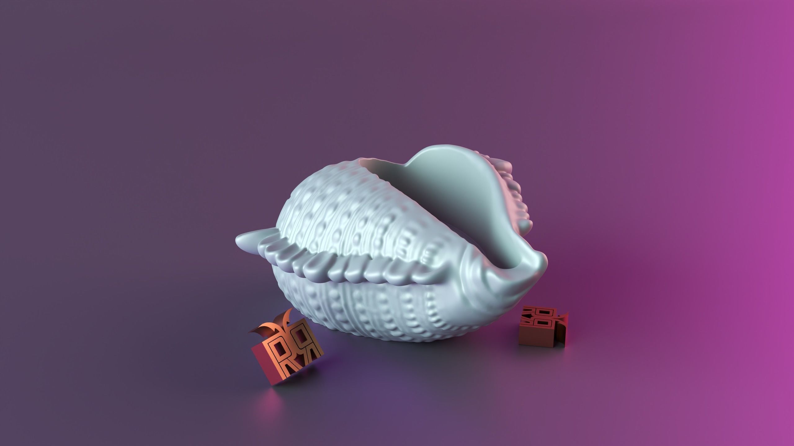 Conch Shell Shape jewelry 3D model 3D printable | CGTrader
