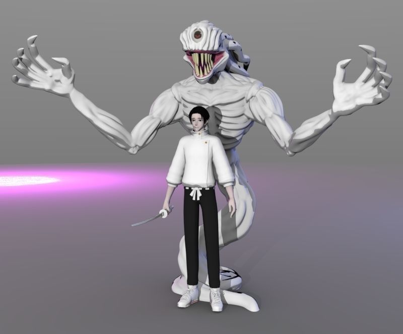 JUJUTSU KAISEN 0 YUTA OKKOTSU AND RIKA 3D model 3D printable | CGTrader
