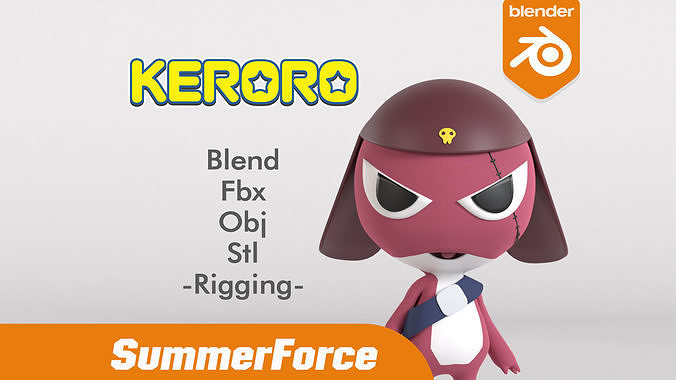 Giroro Sgt Frog 3D Model 3D model rigged | CGTrader