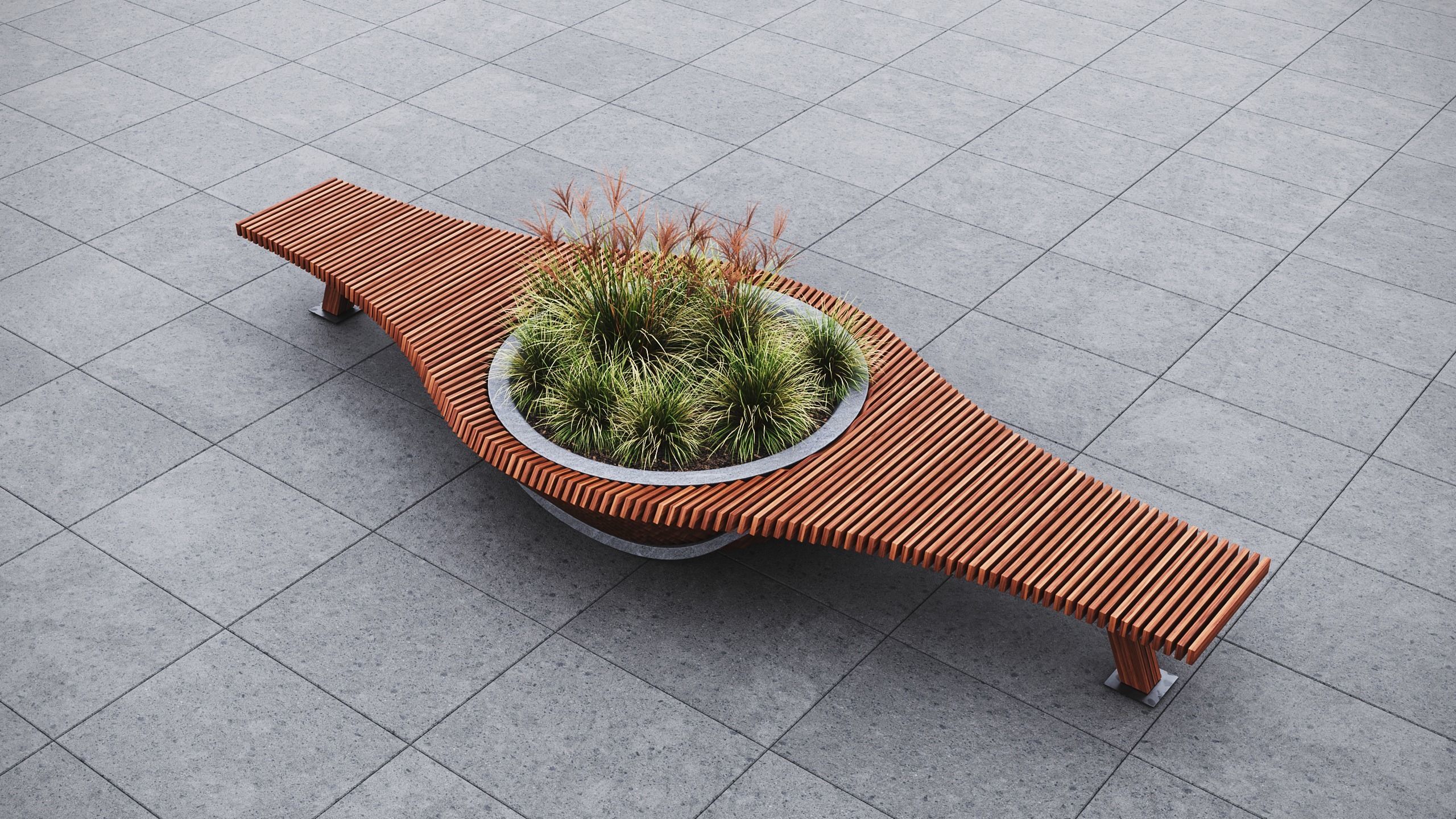 Modern Outdoor Bench 3D model | CGTrader