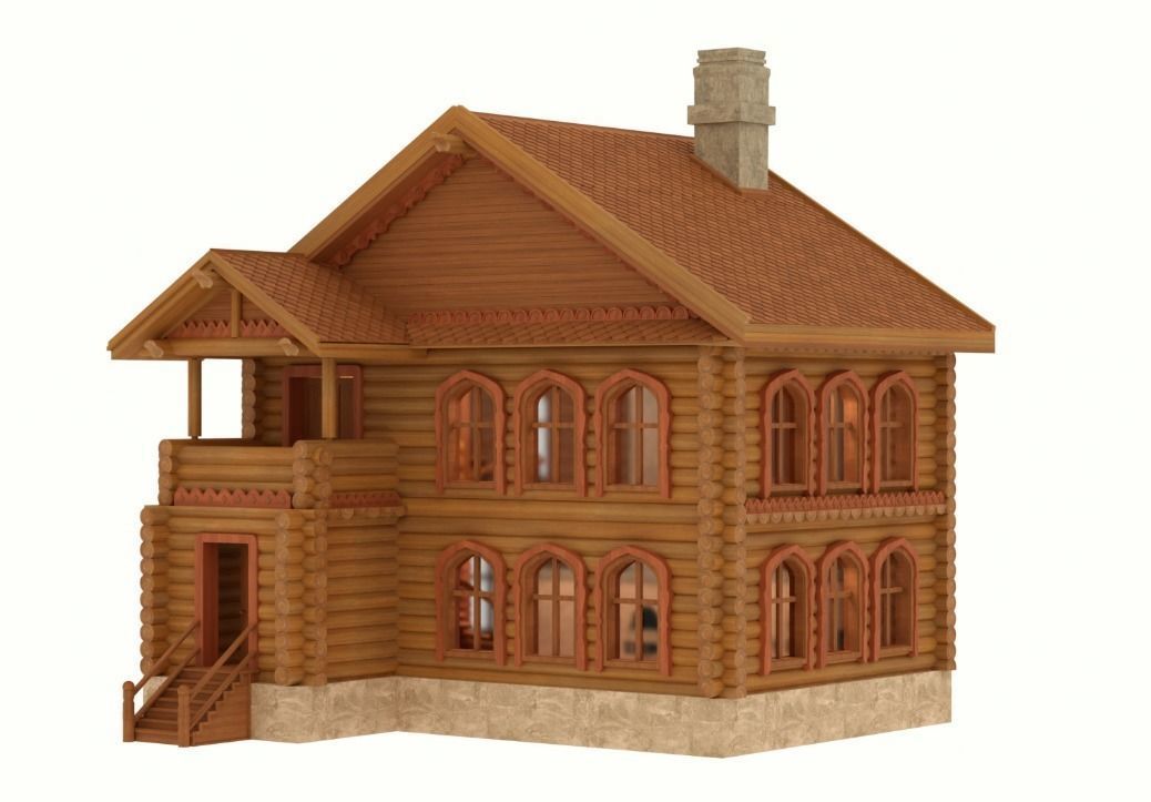 Log Wooden House 3D model | CGTrader