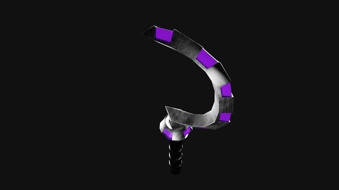 Futuristic Sickle Weapon free VR / AR / low-poly 3D model | CGTrader