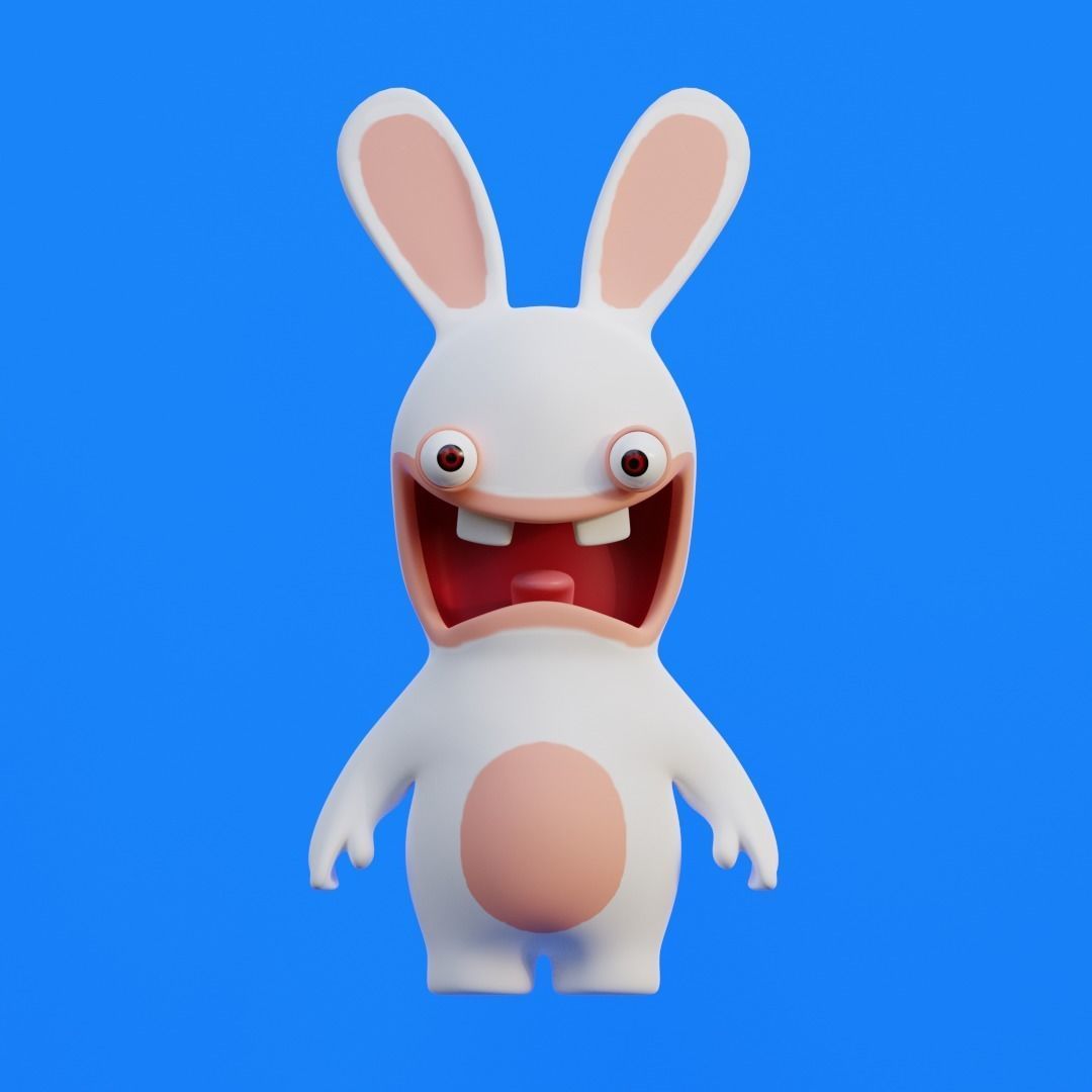 Raving Rabbids - Rayman rabbit 3D model 3D printable | CGTrader