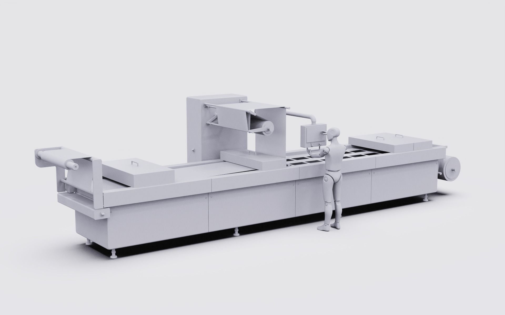 Packaging machine v2 3D model rigged | CGTrader