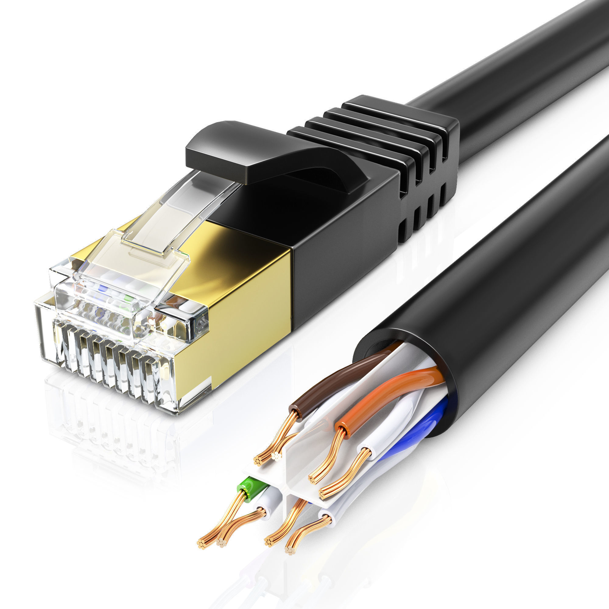 Ethernet starch cable Plug cat 7 3D model 3D model | CGTrader