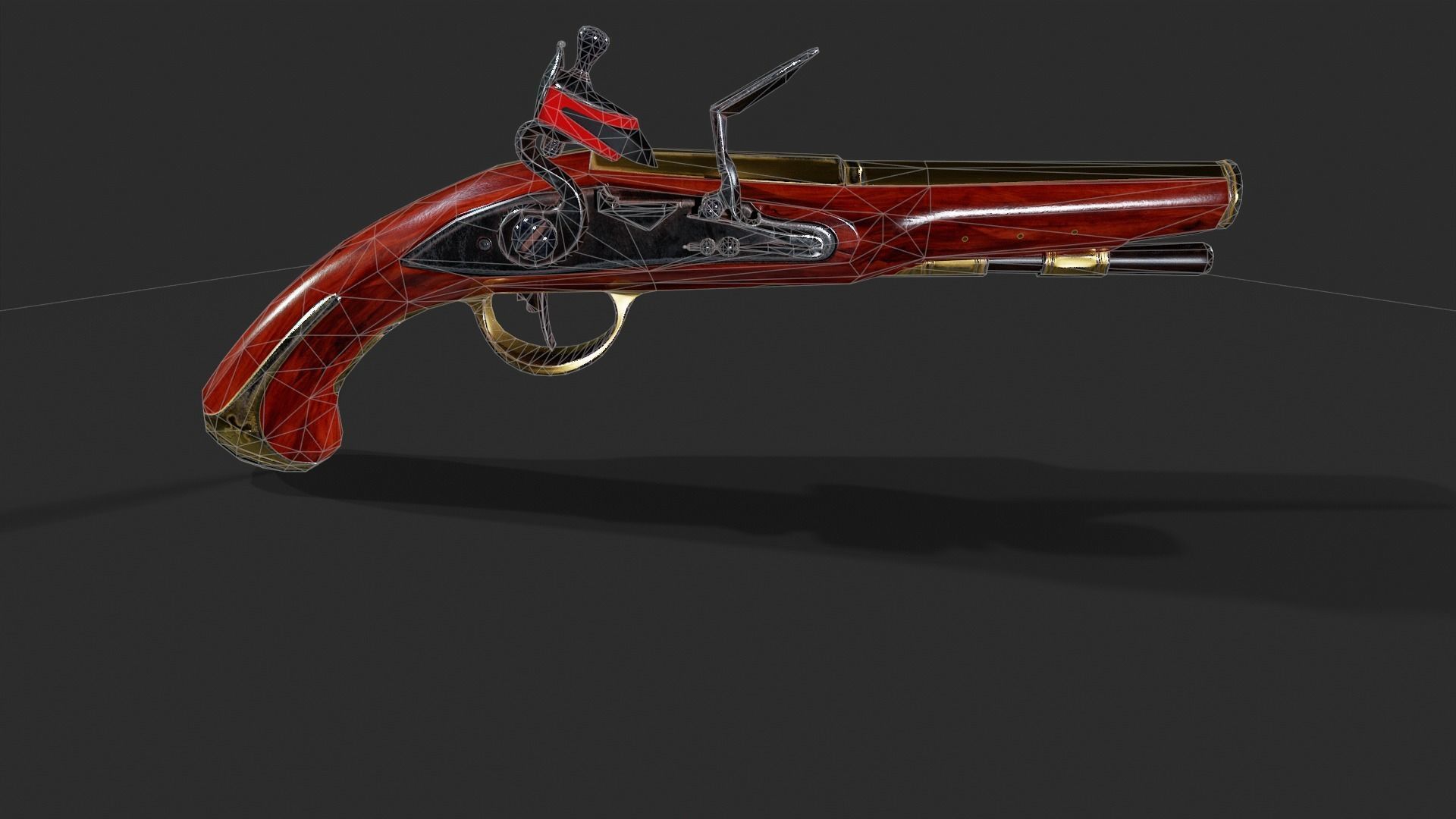 3D model Flintlock - Low Poly VR / AR / low-poly | CGTrader
