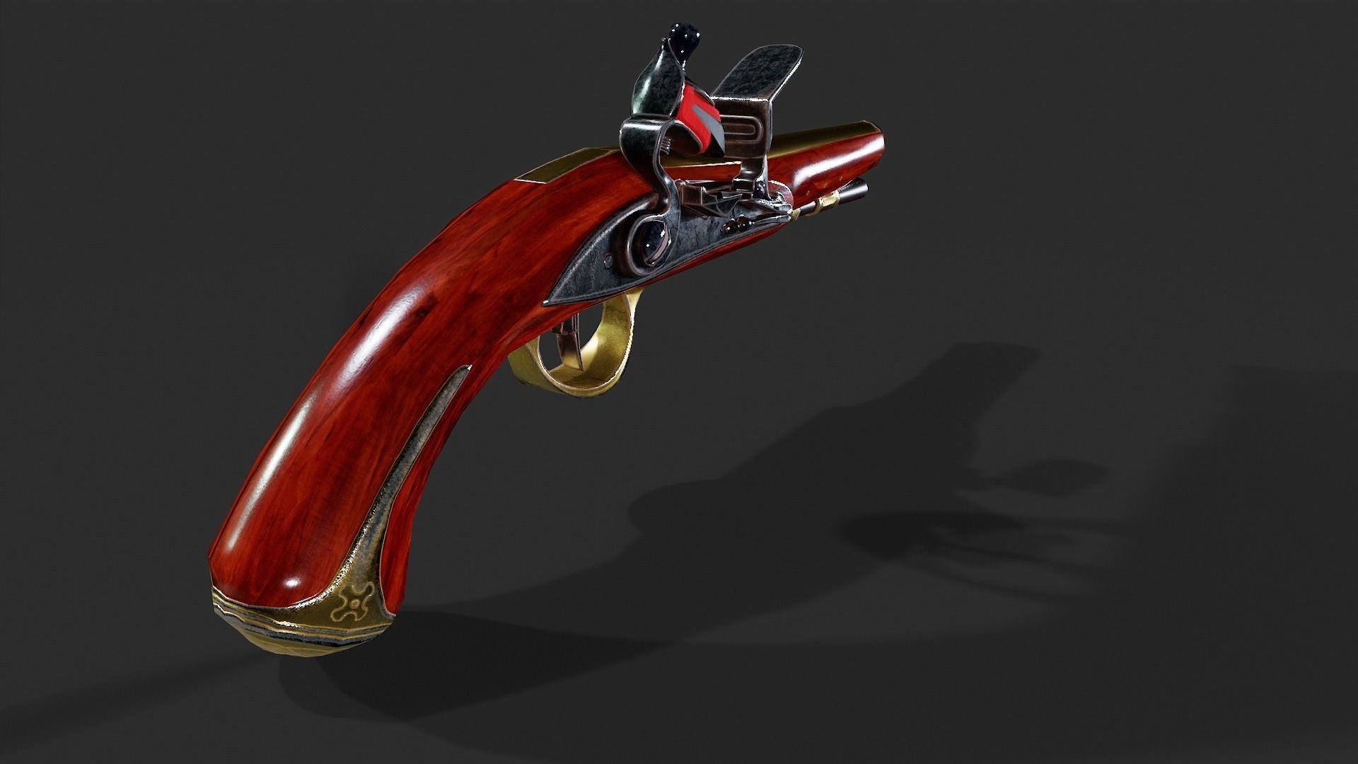 3D model Flintlock - Low Poly VR / AR / low-poly | CGTrader