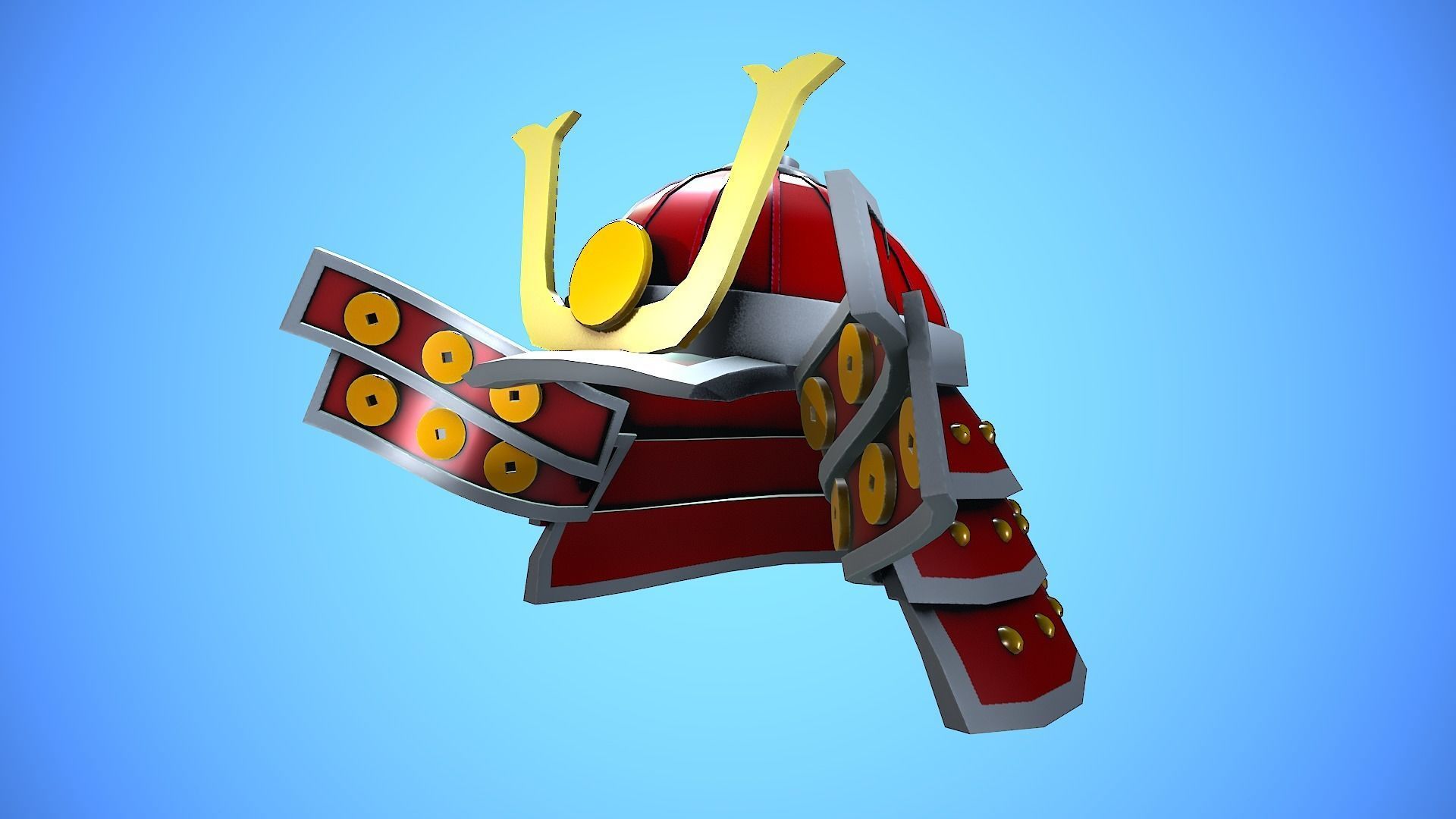 3D model SAMURAI HELMET CARTOON STYLIZED VR / AR / low-poly | CGTrader