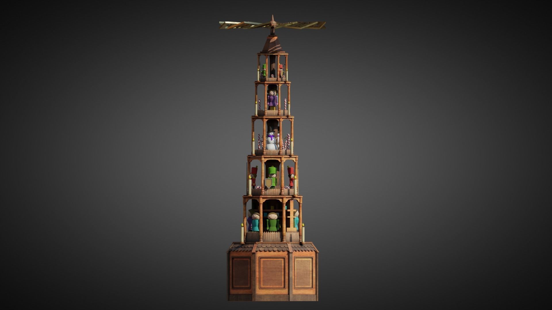 Weihnachtspyramide German Christmas pyramid 3D model | CGTrader