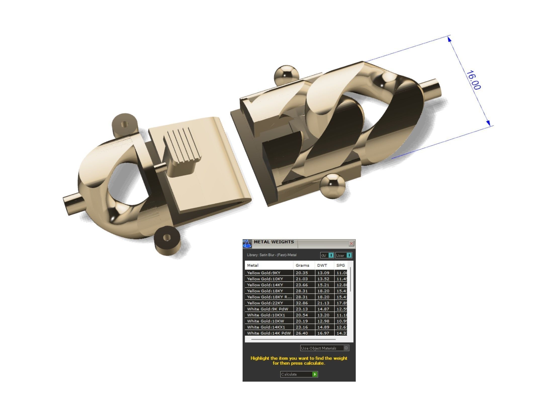 Cuban Chain Link lock JUST STL 3D model | CGTrader