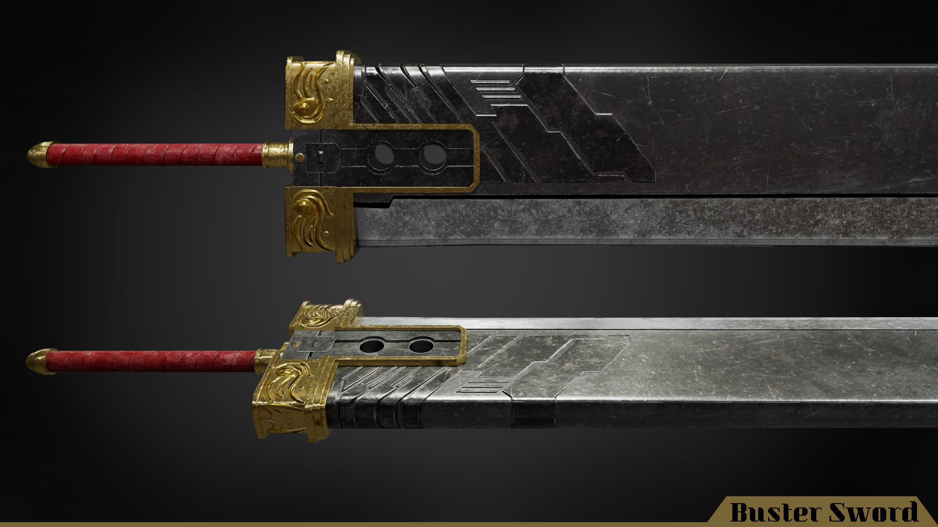 3D model Final Fantasy VII Buster Sword VR / AR / low-poly | CGTrader