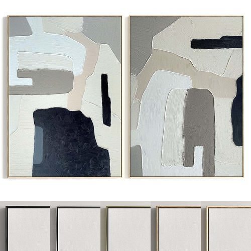 3D model Plaster Two Photo Frame 301 VR / AR / low-poly | CGTrader