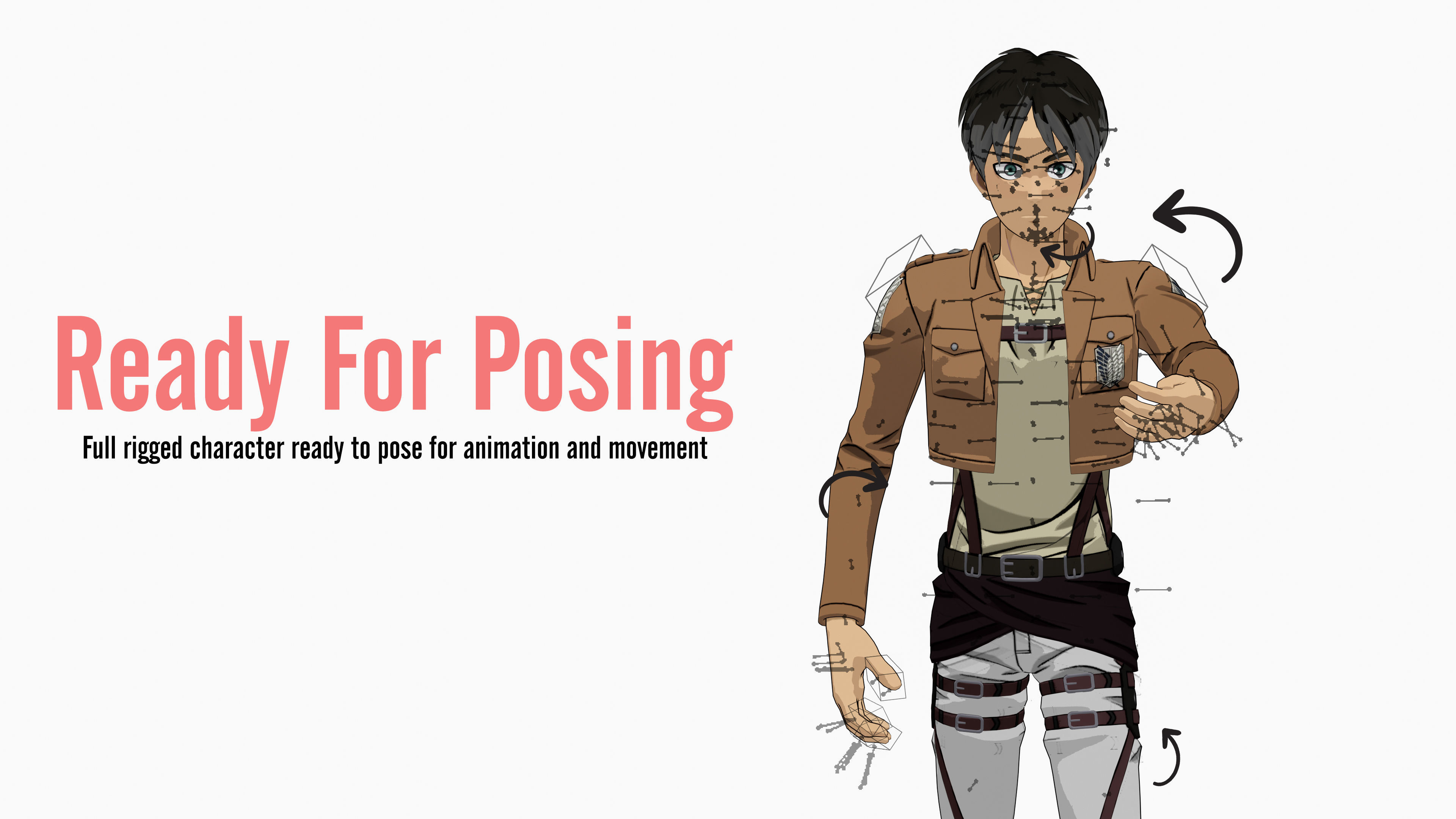 3D model Eren Yeager- Attack on titan- Game Ready 3D model - Fully ...