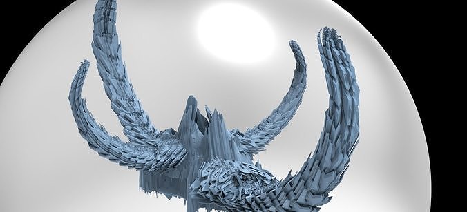 Sci fi Alien Dragon Bone Spine cliffs 3 3D model | CGTrader