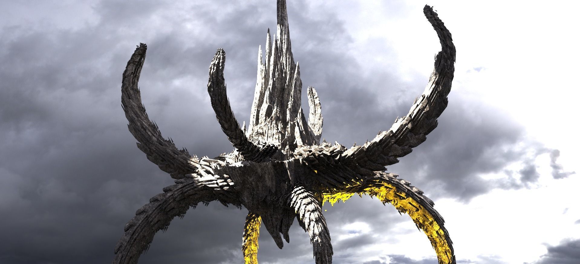 Dragon Asteroid Floating monolith 3D model | CGTrader