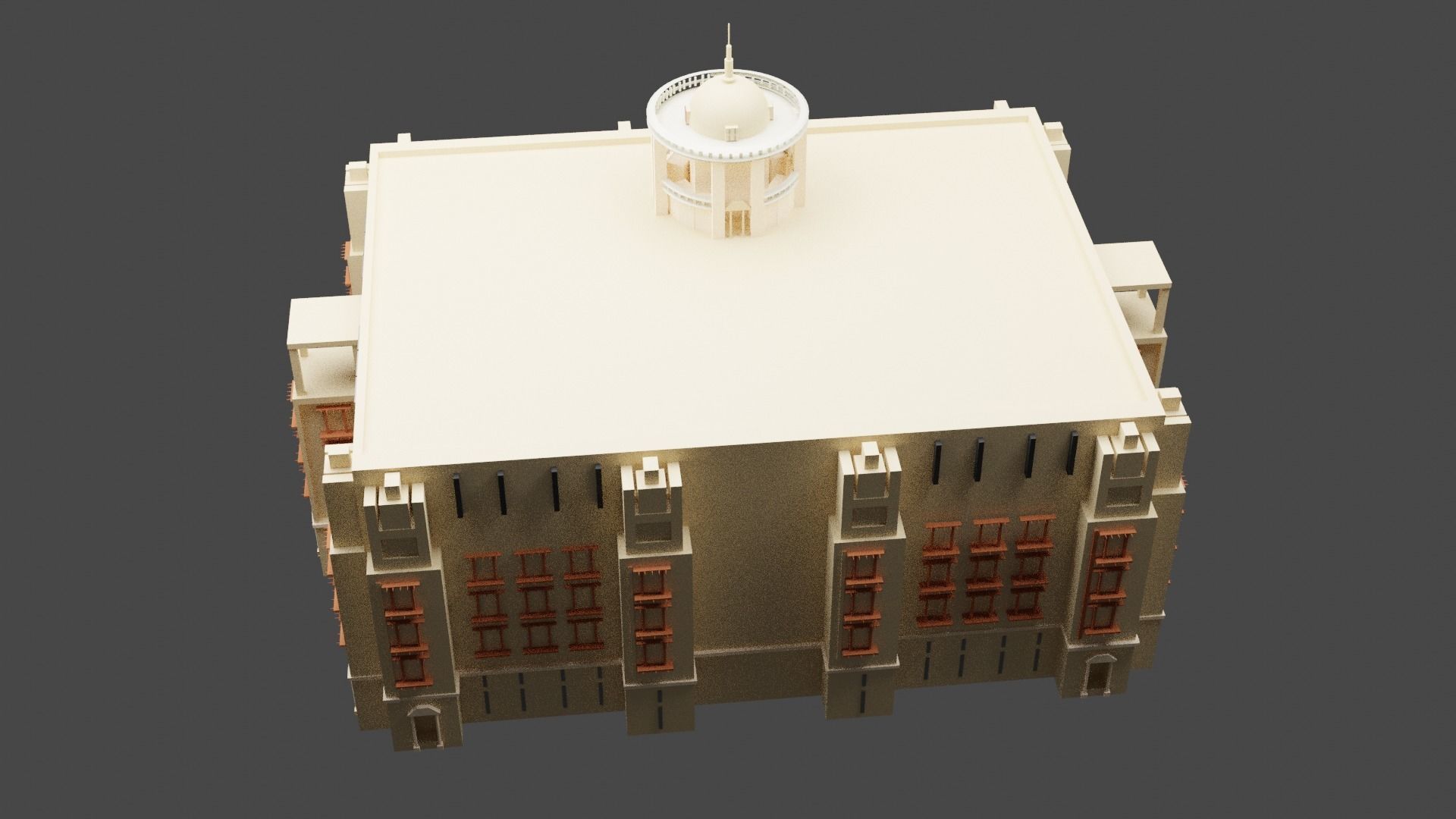 3D model China Bank Architecture Building Construction VR / AR / low ...