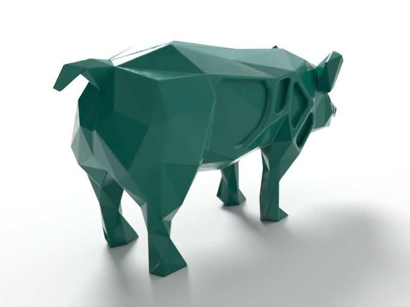 Polygon Pig 3D model 3D printable | CGTrader