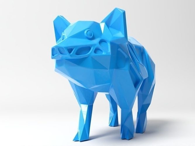Polygon Pig 3D model 3D printable | CGTrader