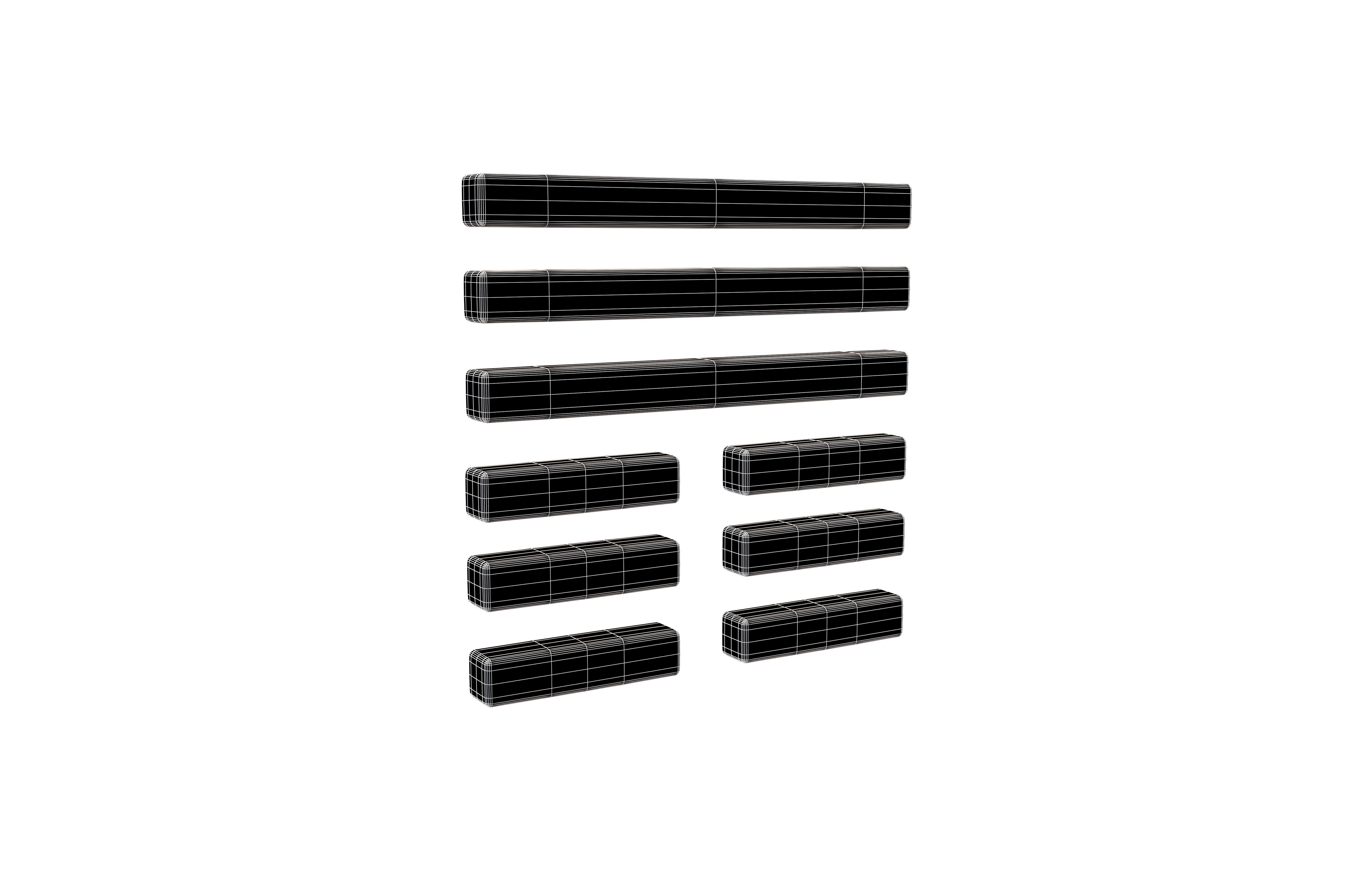 3D model I Ching Hexagrams 12 pi v1 001 VR / AR / low-poly | CGTrader