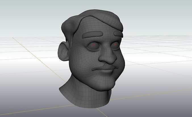 Male Face Model free VR / AR / low-poly 3D model | CGTrader
